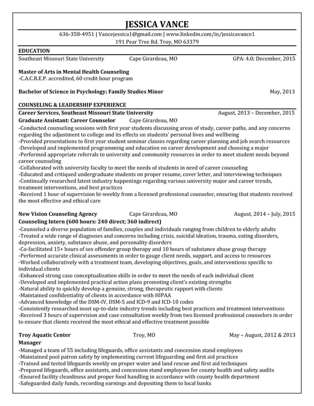 Jessica Vance Resume 12-23-15 | PDF