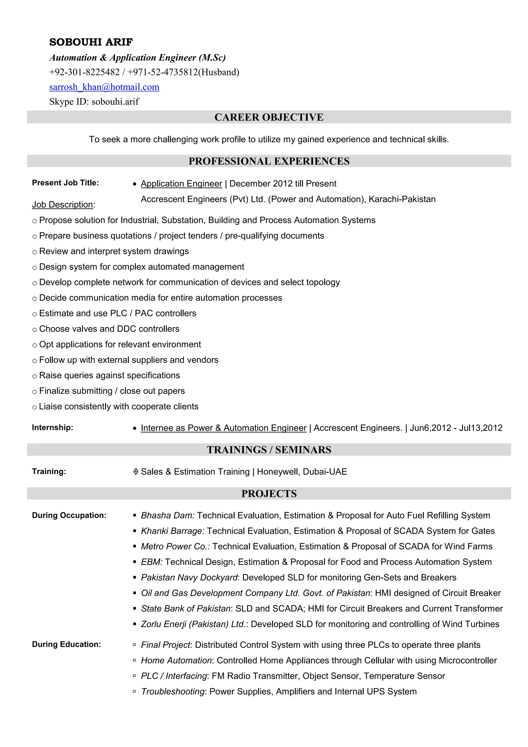 Sobouhi Resume | PDF | Computing | Technology & Computing