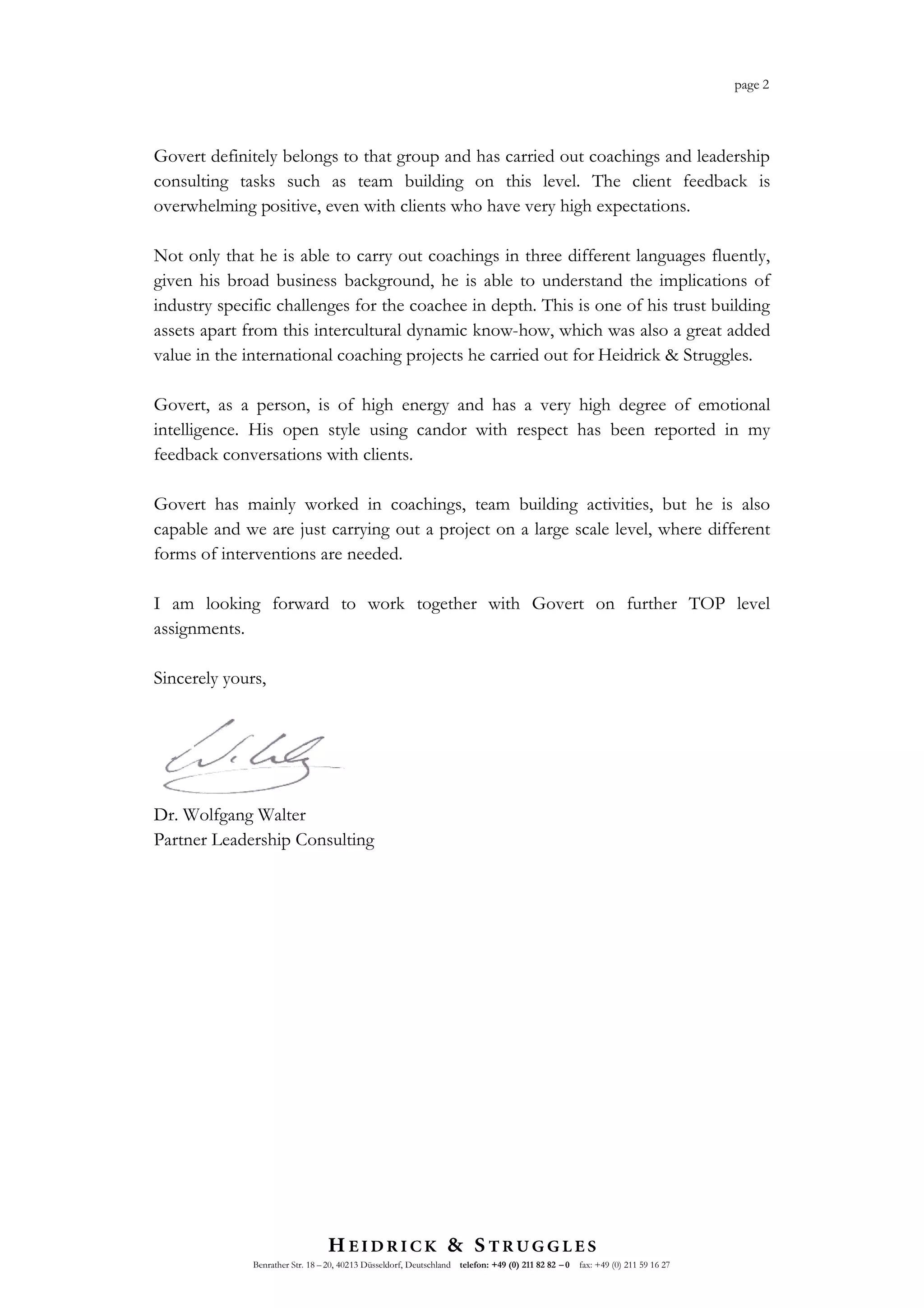 recommendation_Govert_Doedijns | PDF | Management Consulting Industry ...