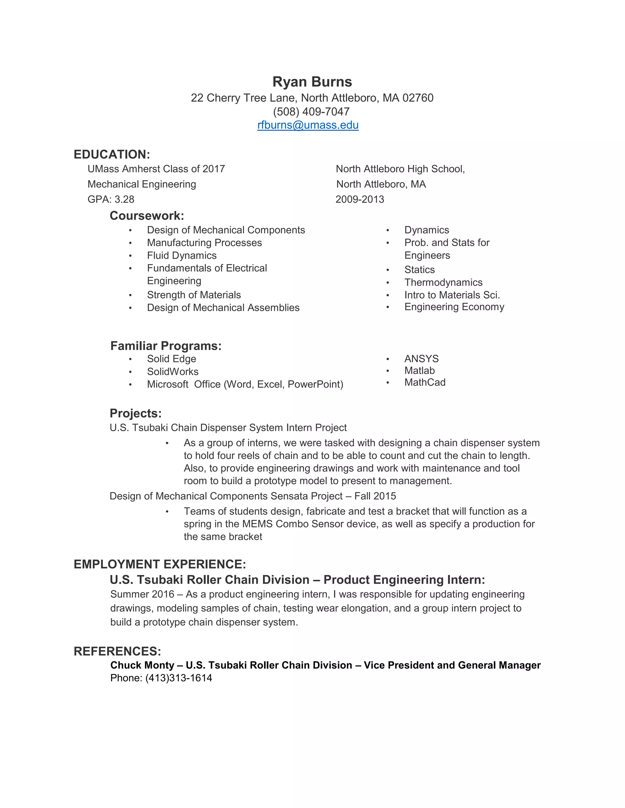 Ryan Burns Resume | PDF