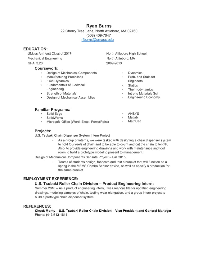 Ryan Burns Resume | PDF