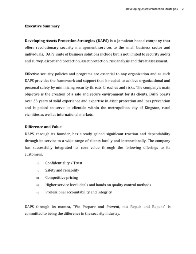 DAPS Company Profile | PDF | Business | Business and Finance