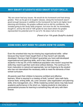 Why Smart Kids Need Smart Study Skills | PDF