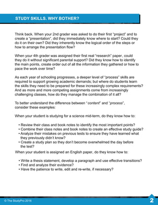 Why Smart Kids Need Smart Study Skills | PDF
