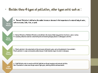 Environmental Pollution and it's types.. | PDF