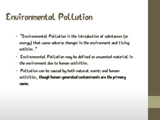 Environmental Pollution and it's types.. | PDF