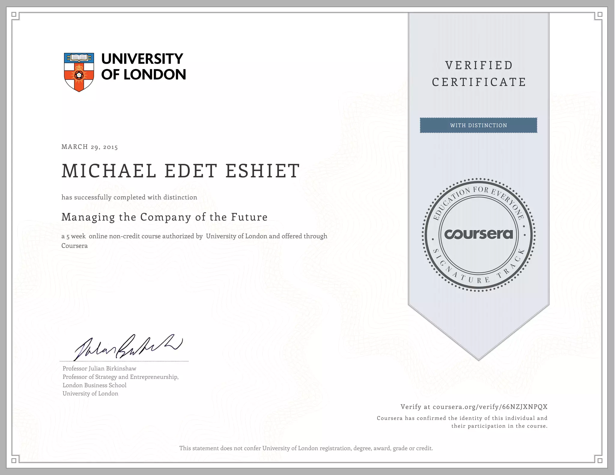 michael eshiet coursera certificate | PPT