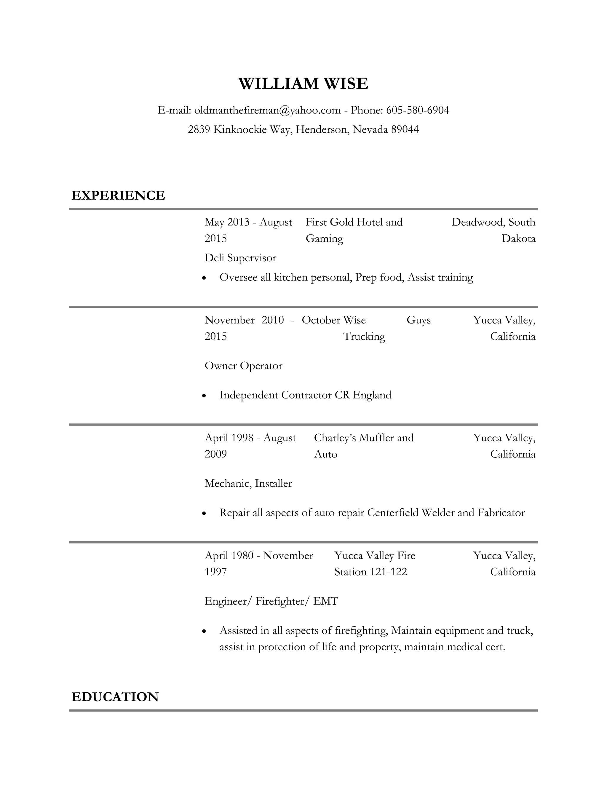 resume-4655609 William 2 | PDF