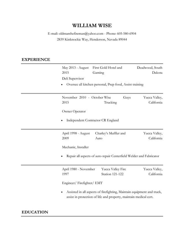 resume-4655609 William 2 | PDF