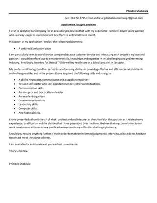 CV_Phindile Shabalala | DOCX