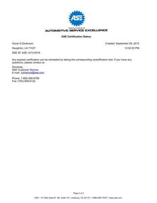 Certification Status (7) | PDF