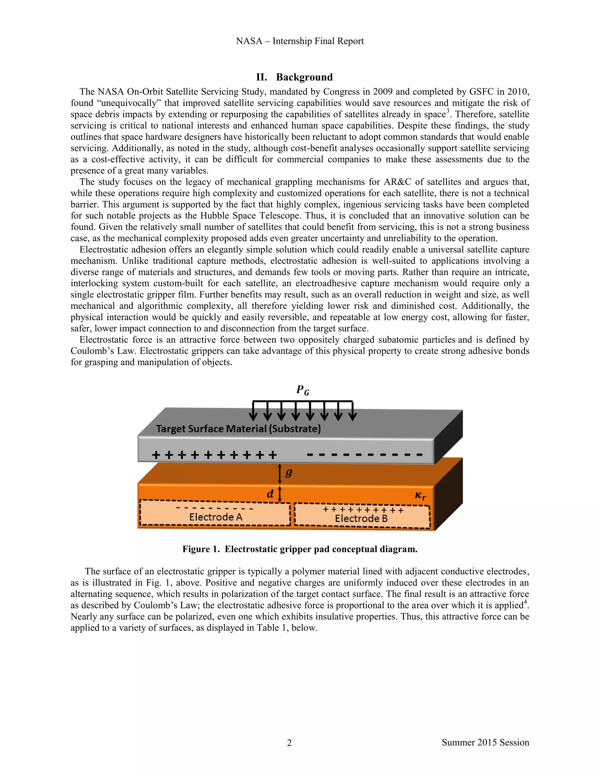 Extendable Electrostatic Gripper Paper Pdf Physics Science