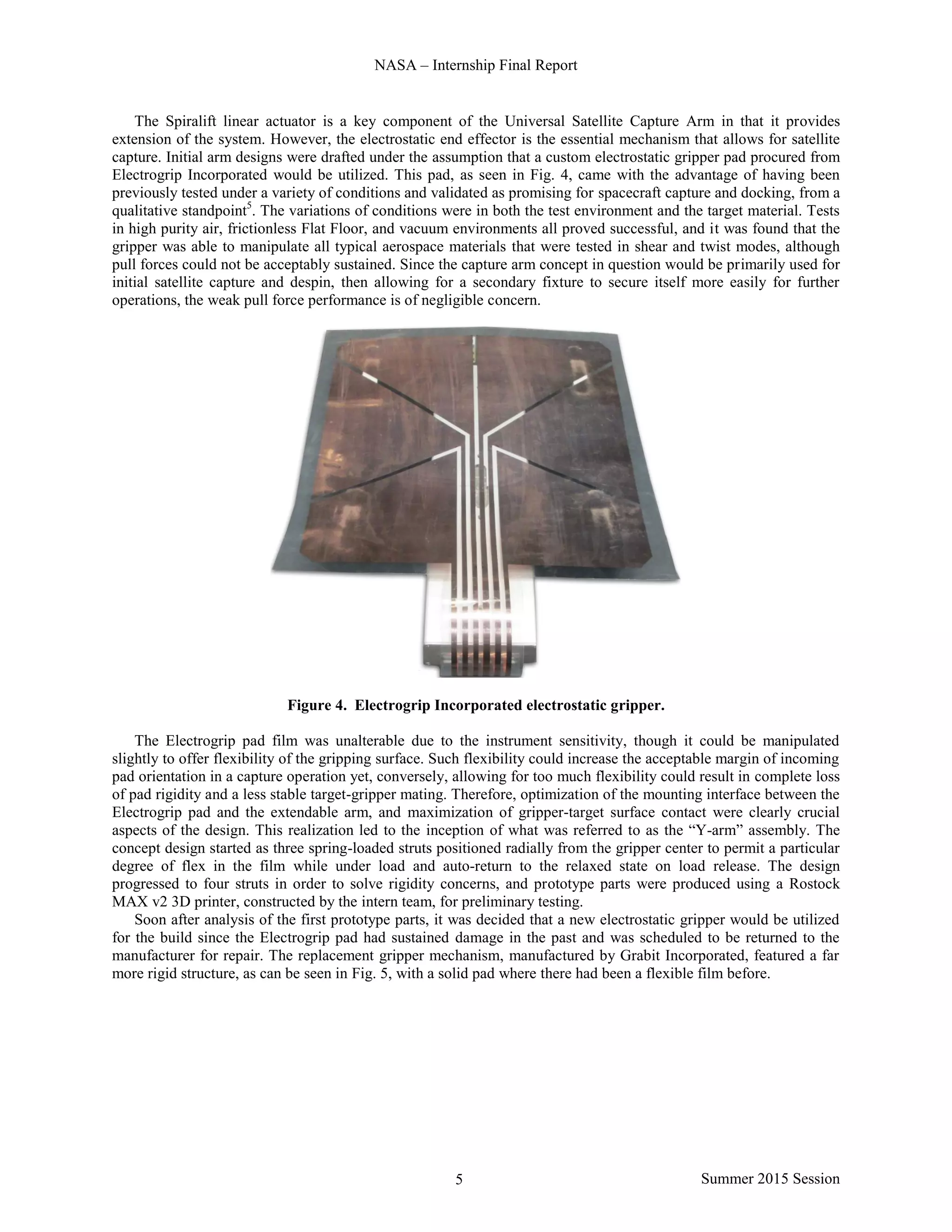 Extendable Electrostatic Gripper Paper Pdf Physics Science