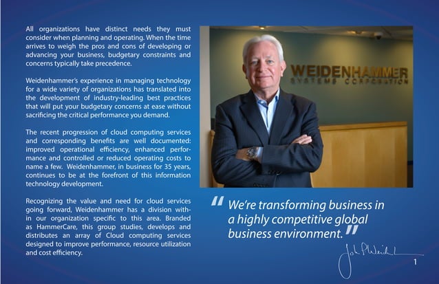 Weidenhammer HammerCare & Cloud IT Services Booklet | PPT | Free Download