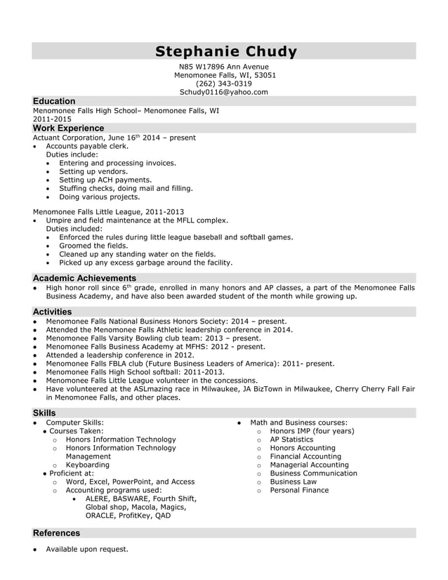Stephanie Chudy Resume | PDF
