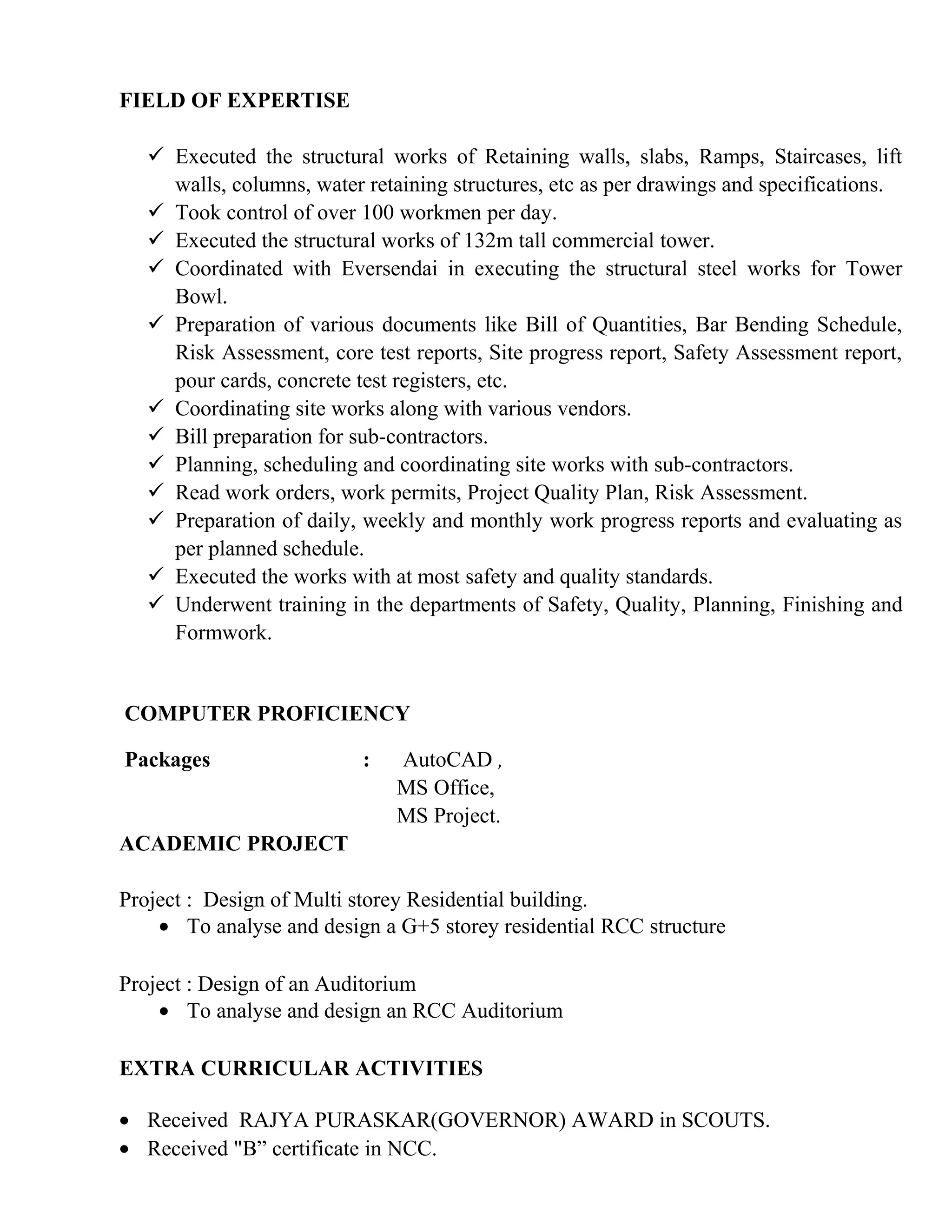 Sasikumar Resume | DOC