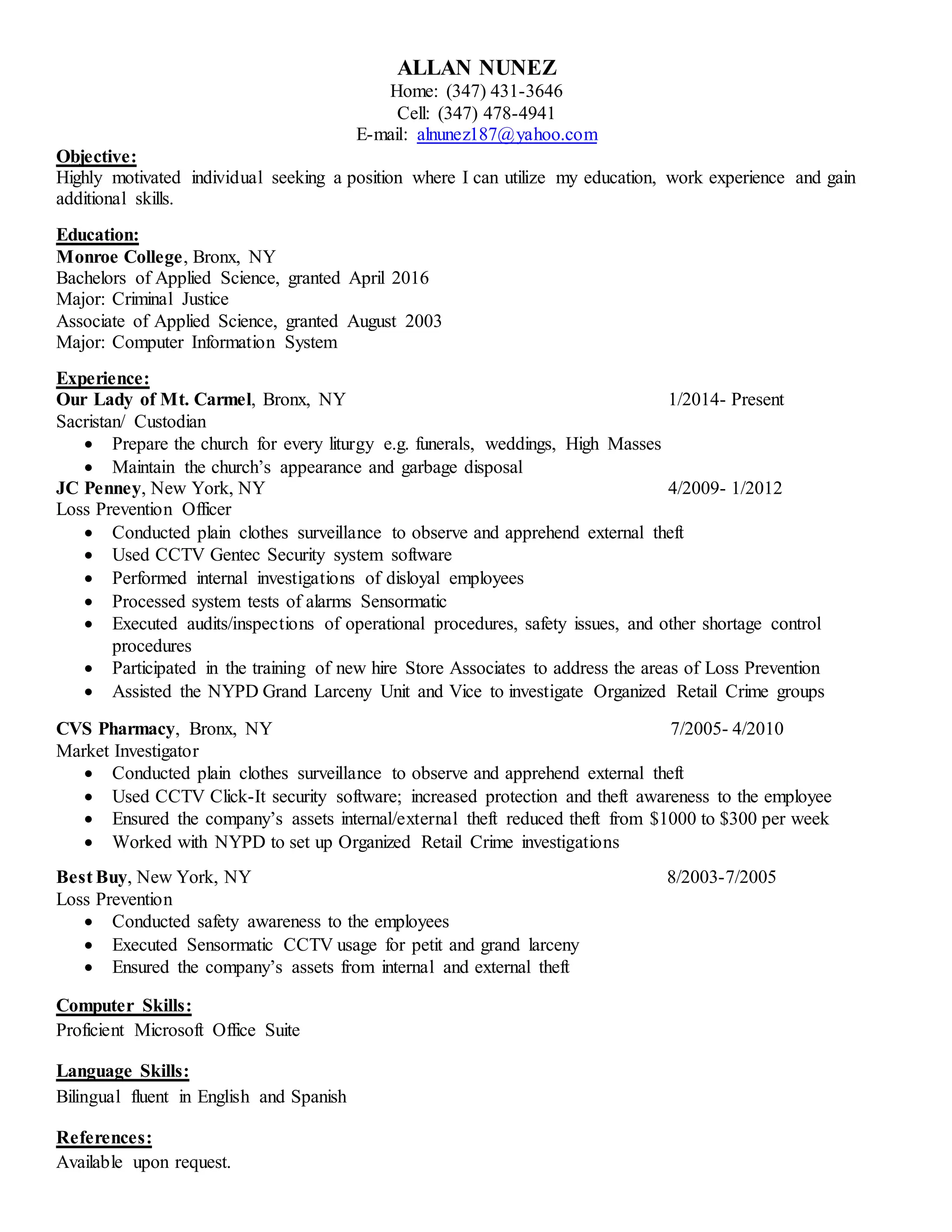 ALLANs RESUME | DOCX