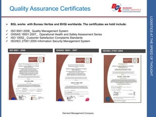 BGL.Global.Updated November 2015 | PPTX | Logistics and Transportation ...