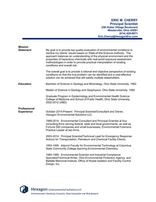 Cherry Eric 2016 General Resume RA | PDF