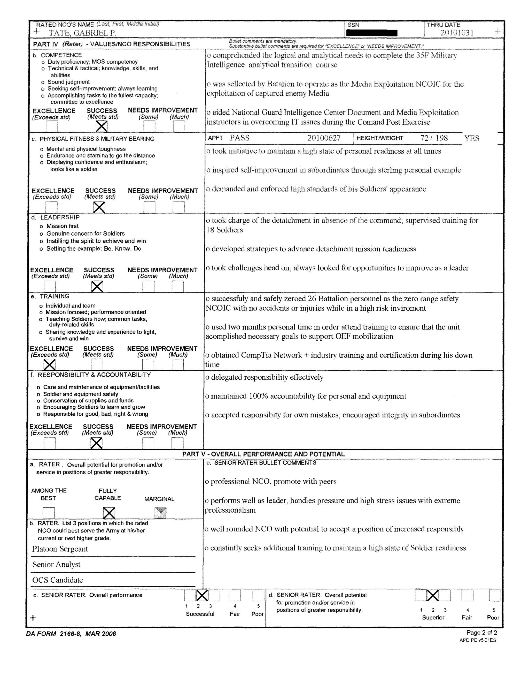 Army Evaluations_Redacted | PDF