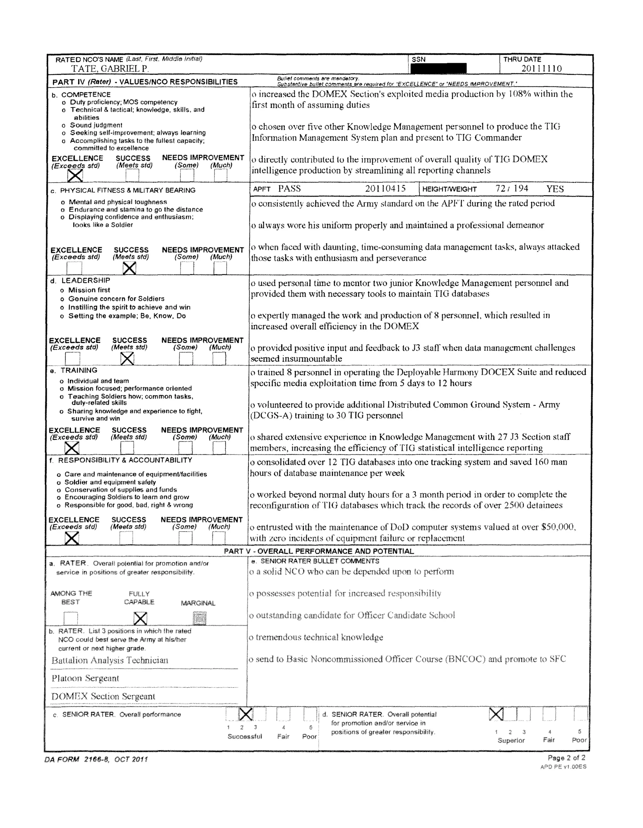 Army Evaluations_Redacted | PDF