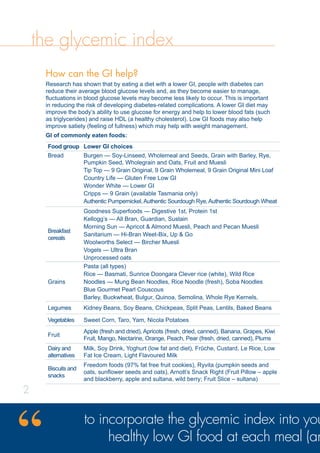 F8 aus the glycemic index | PDF | Healthy Cooking and Eating | Food & Drink