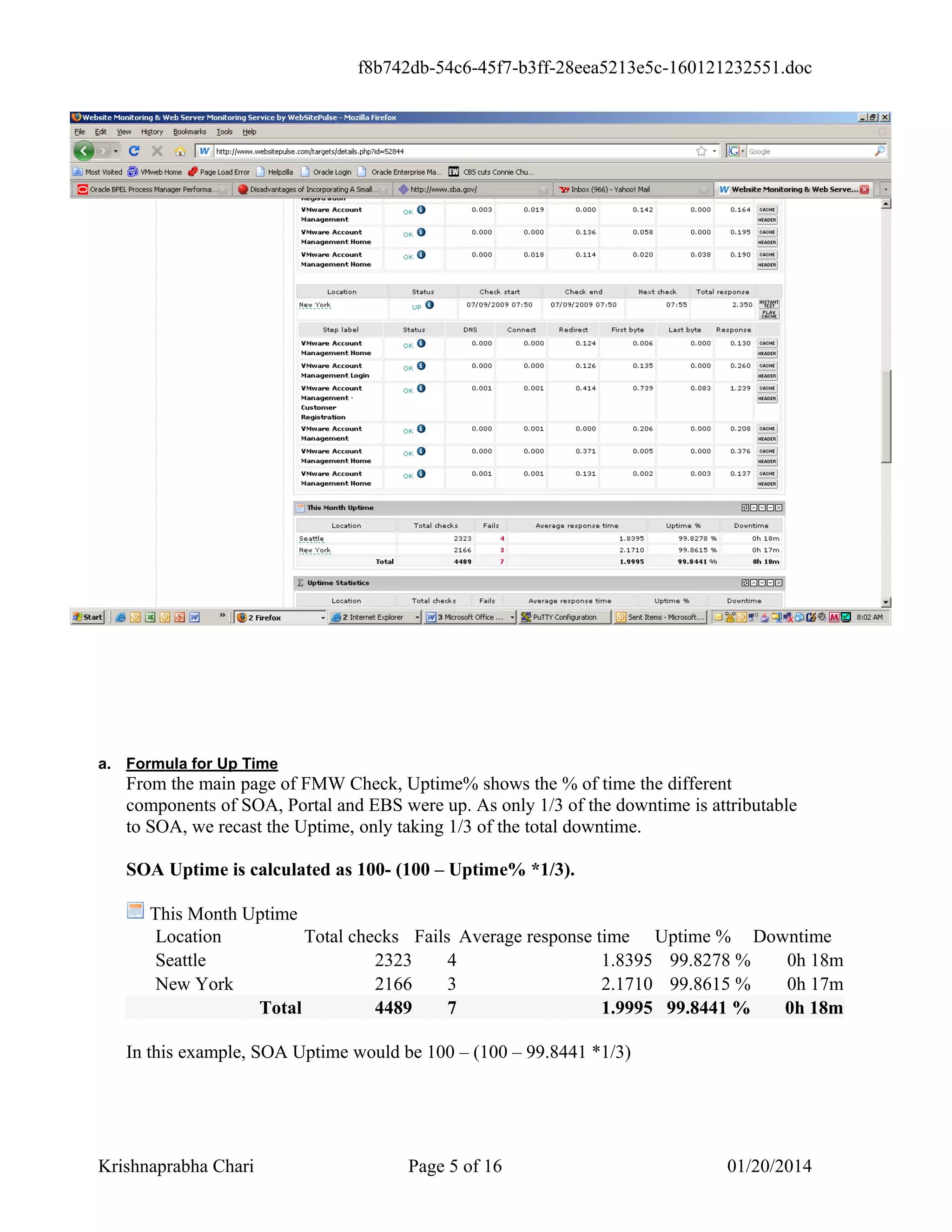 SOA PERFORMANCE METRICS | DOC