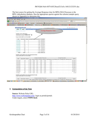 SOA PERFORMANCE METRICS | DOC