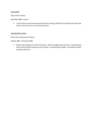Shelly McCarthy resume | DOCX