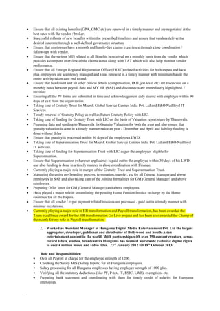 Resume Amol Agaskar Specialist Payroll and Benefits | PDF