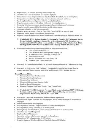 Resume Amol Agaskar Specialist Payroll and Benefits | PDF