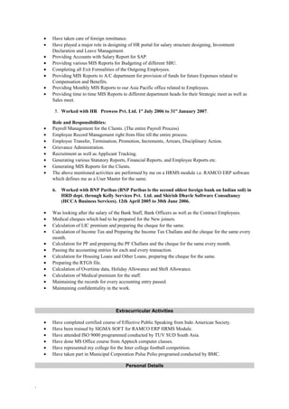 Resume Amol Agaskar Specialist Payroll and Benefits | PDF