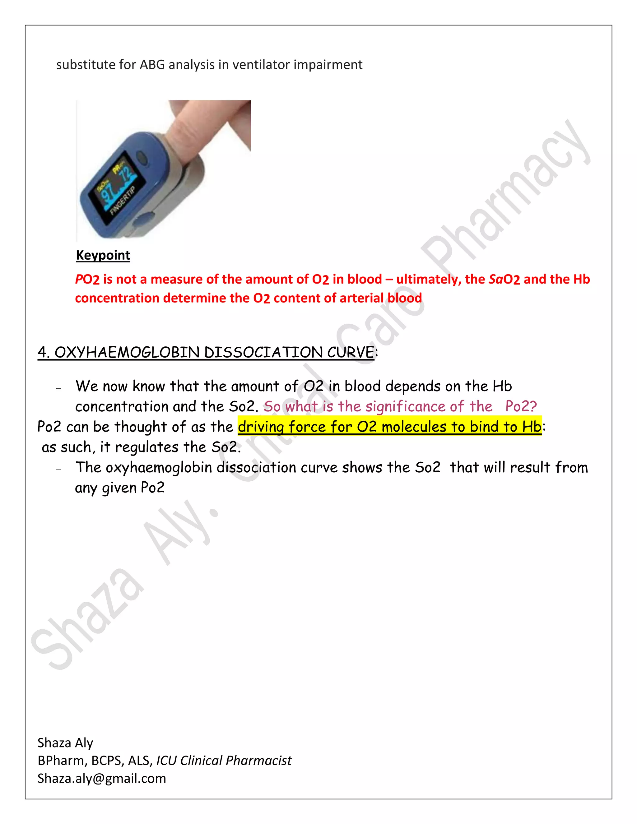 ABG for ICU Clinical PhARMACIST | PDF