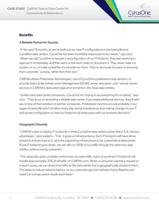 CyrusOne Case Study - CARFAX | PDF | Business | Business and Finance