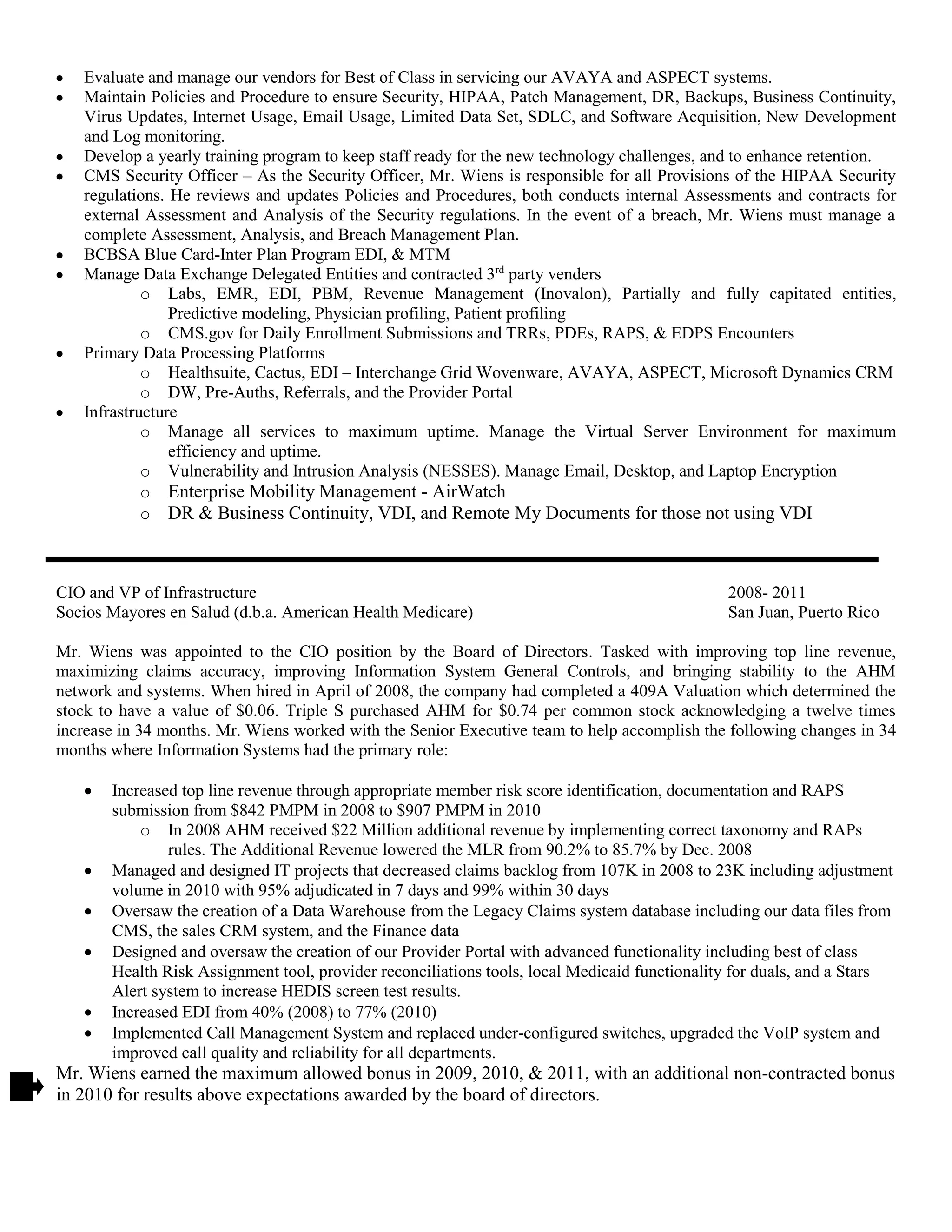 Curriculum Vitae Ken Wiens 2014 | PDF