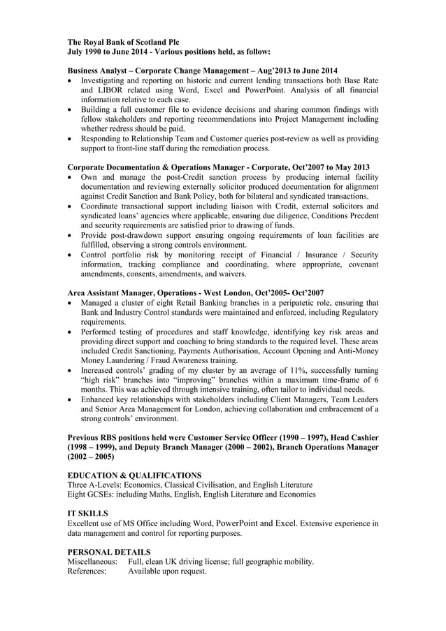 Rob Hockley CV Jan 2017 | PDF