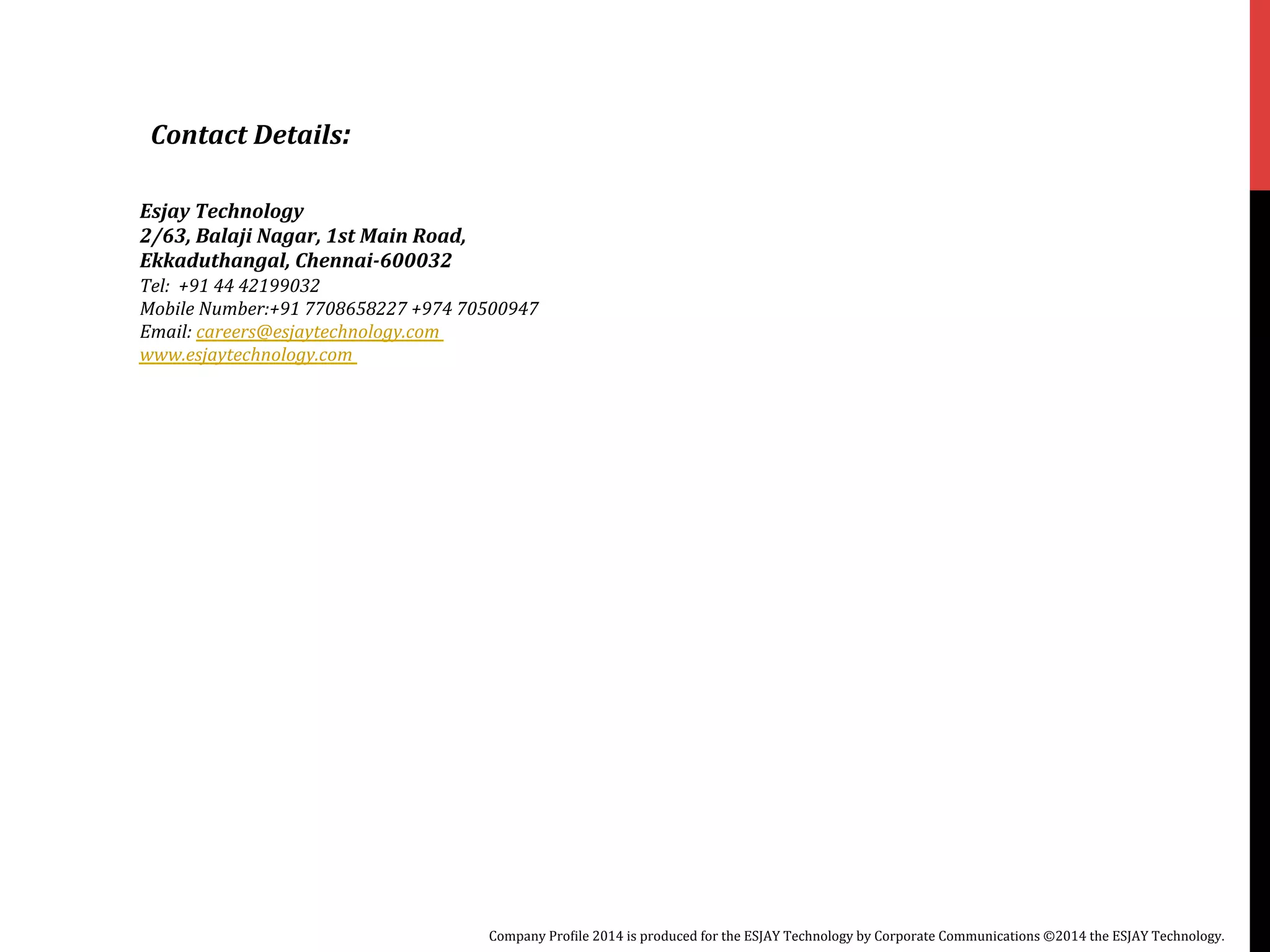 Esjay Technology Company Profile1 | PPT