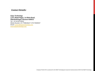 Esjay Technology Company Profile1 | PDF