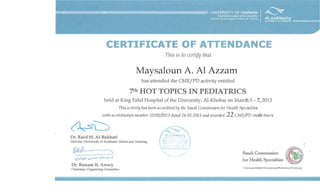 MAYSLOUN AZZAM CERTIFICATE | PDF