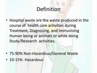 Health Care Waste Management (HCWM) Presentation | PPTX