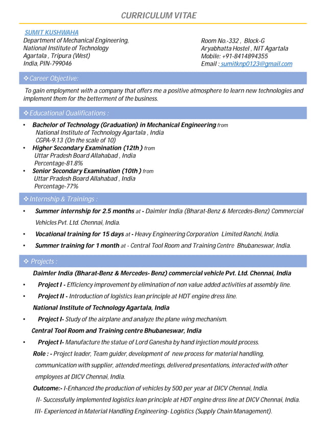 sumit cv light version | PDF