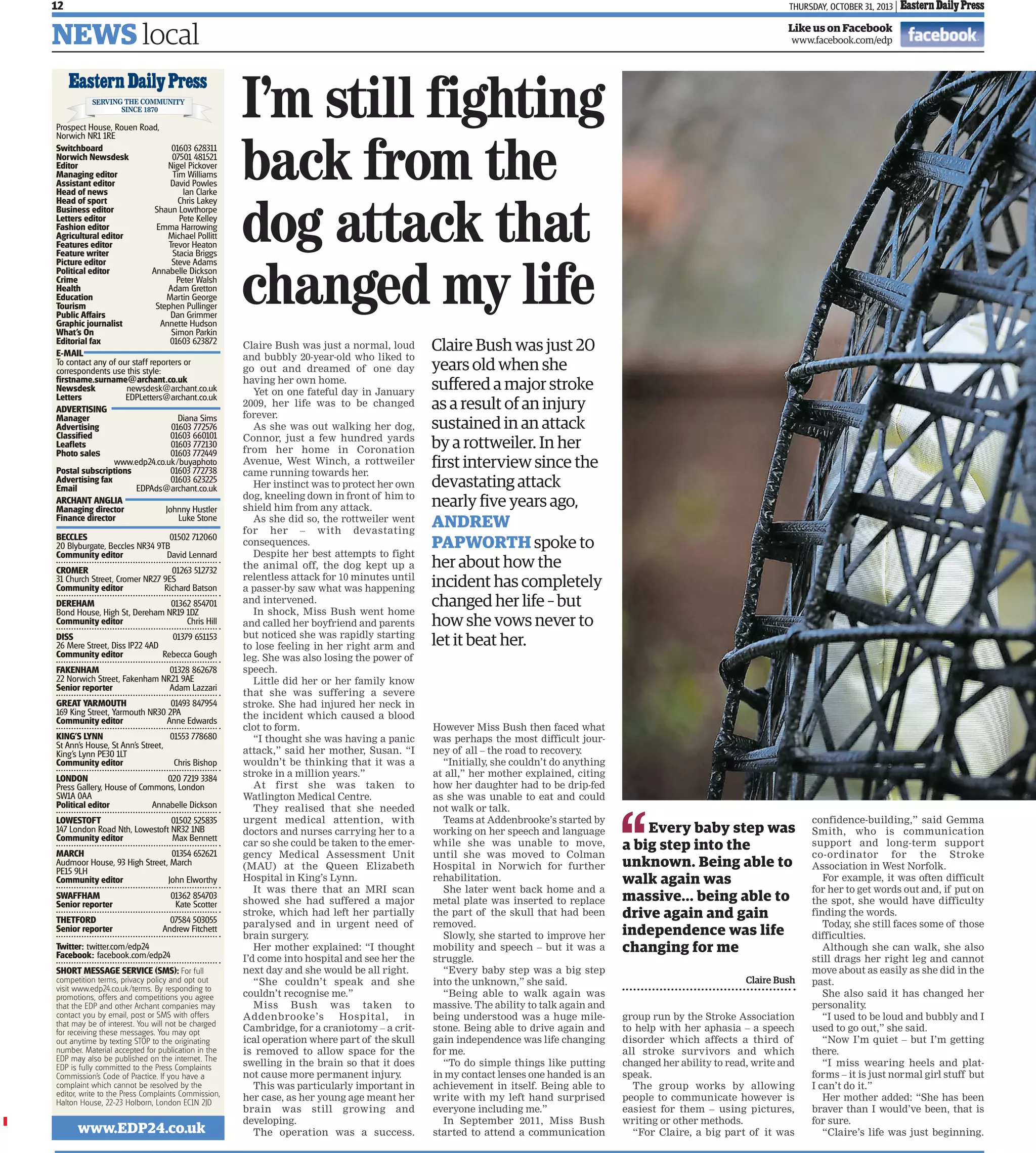 Eastern Daily Press Pages 1, 12 and 13 311013 | PDF