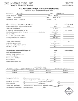 09038_Flud_ASME Sec IX_WPQ | PDF | Medical Tests | Medical Health