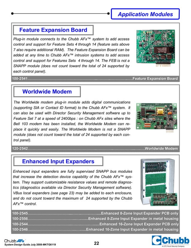 Chubb AFx System Design Guide June 2009 | PDF