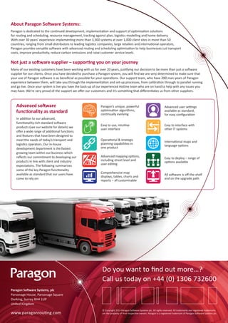 Paragon Company Overview (UK) | PDF