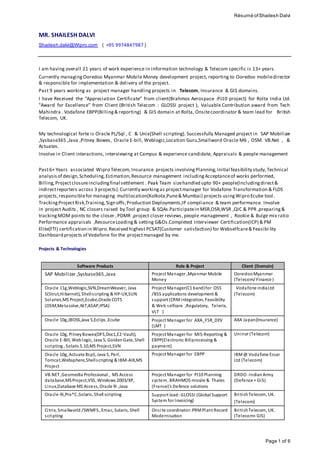 ShaileshDalvi_CV_20Nov15 | DOCX | Computer Software and Applications ...