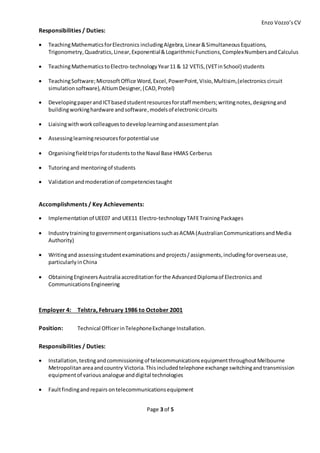Enzo Vozzo's CV 2015 5p | DOCX