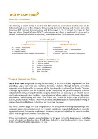 Profile W&W Law Firm | PDF