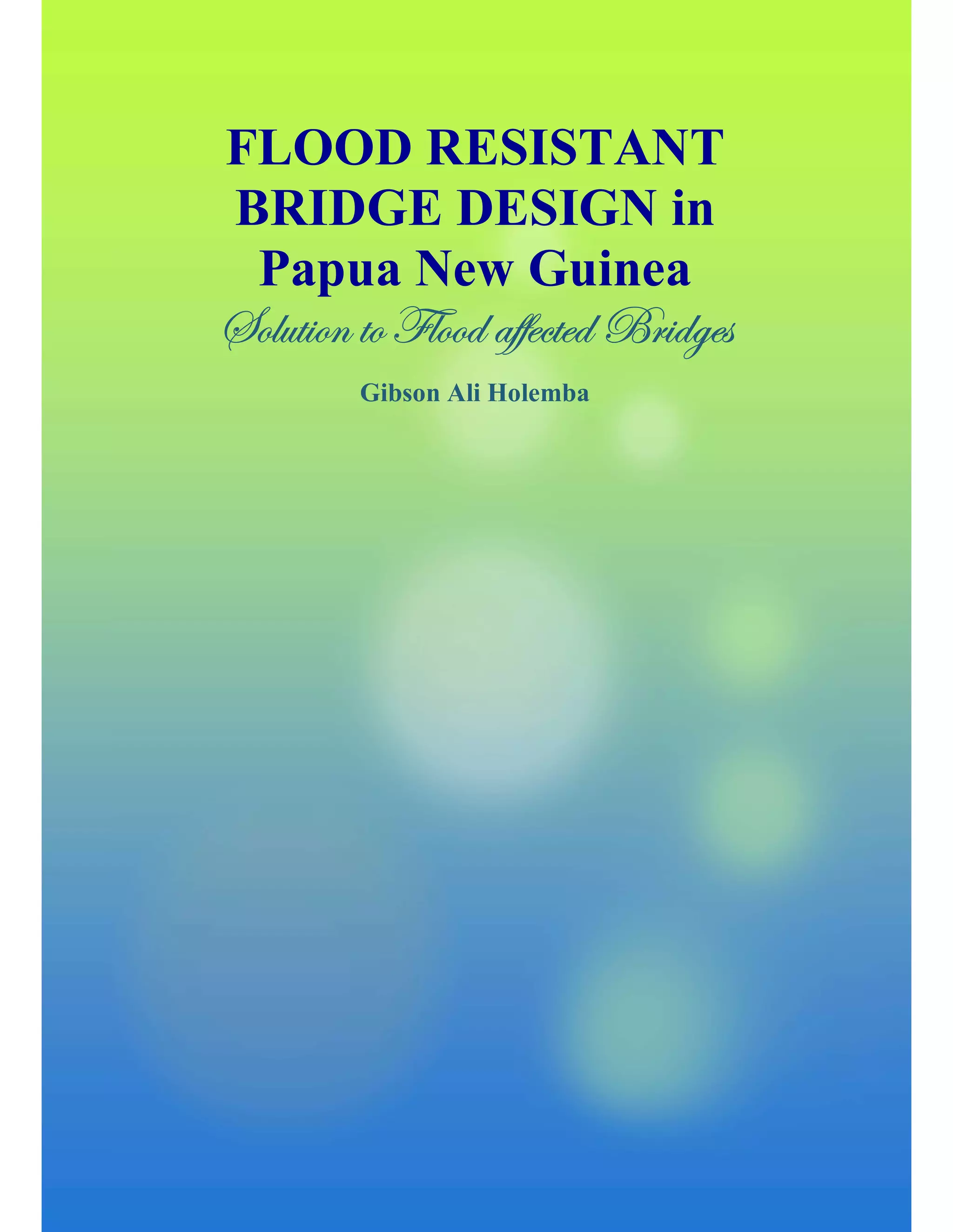 Flood Resistant Bridge Design in PNG rev0117 draft | PDF