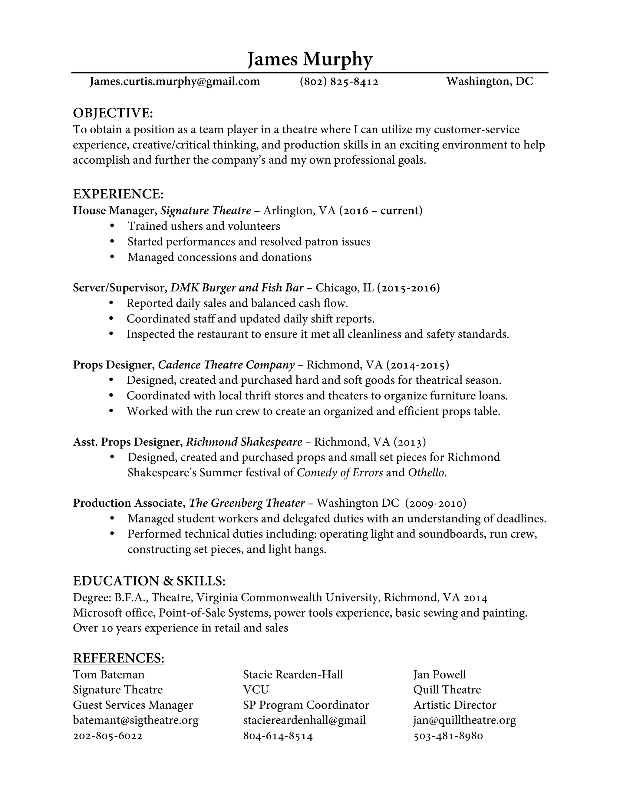 James Murphy Resume | PDF